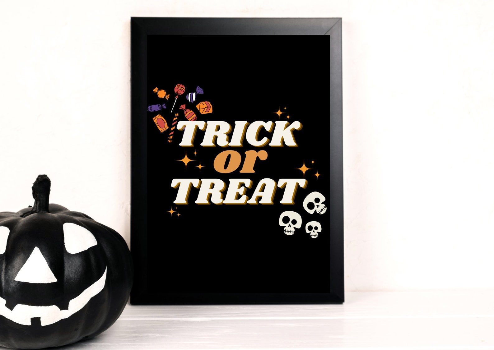 Printable Trick or Treat Halloween Template, Trick or Treating Print ...