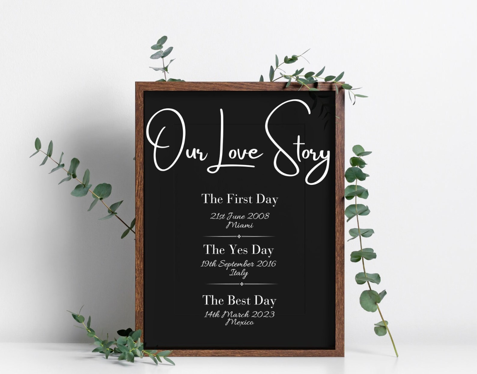 Our Love Story Printable Template, Personalised Minimalist Love Story ...