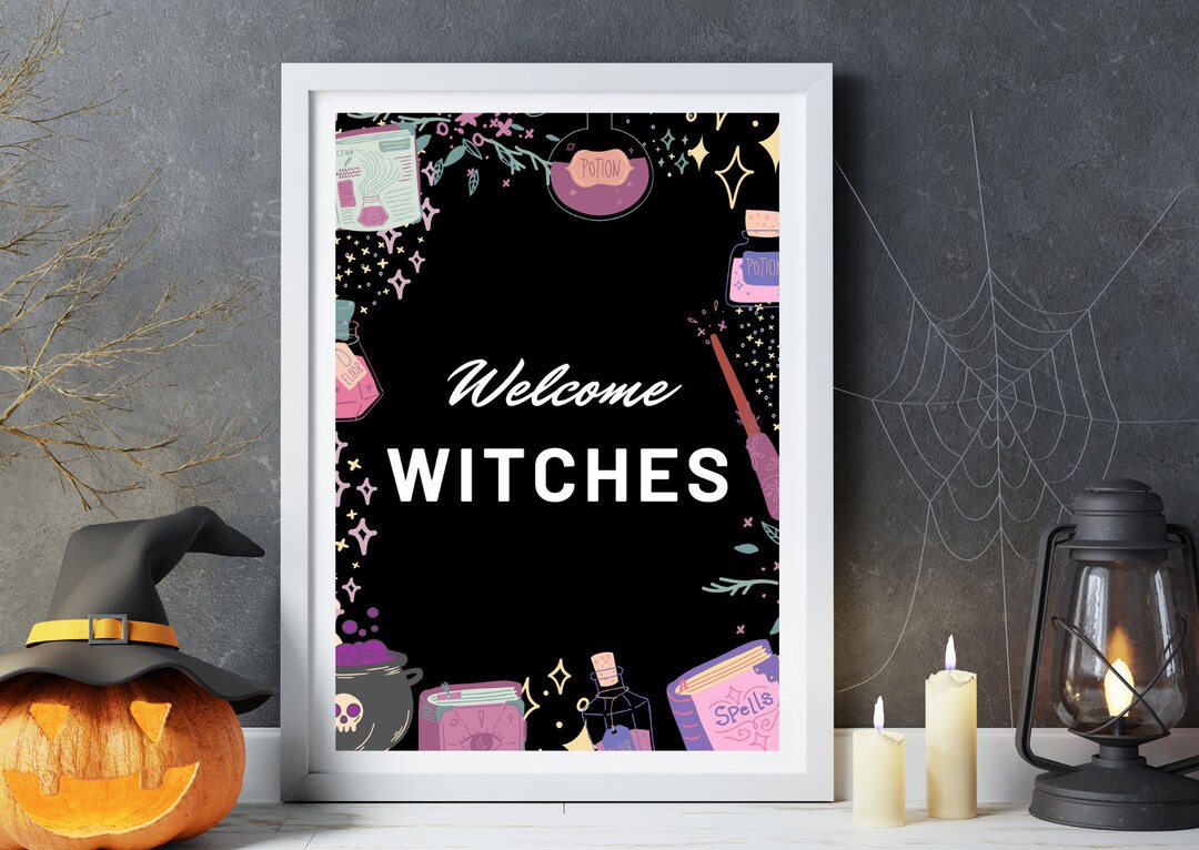 Printable Welcome Witches Halloween Template Halloween Party - Etsy UK