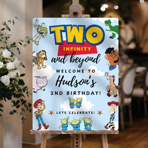 Toy Story 2nd Birthday Welcome Sign, Two Infinity and Beyond Welcome ...