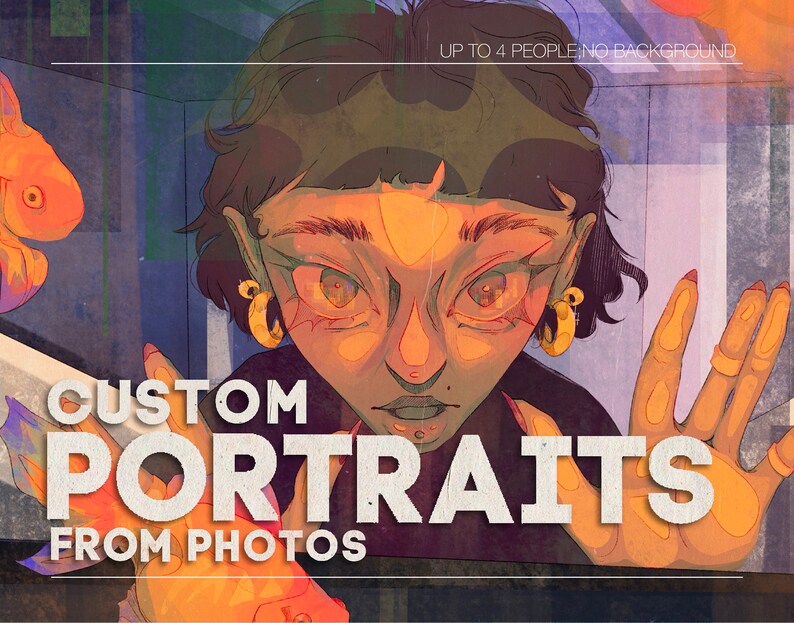 Custom Digital Portraits From Photos - Digital Illustration - Etsy