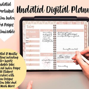 Leopard Print Digital Planner With Custom Index, Goodnotes Planner ...