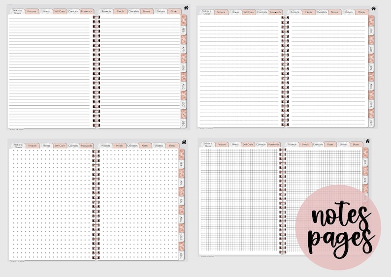 2021 Rose Gold Digital Planner, 2021 Digital Planner for Tablets, 2021 ...
