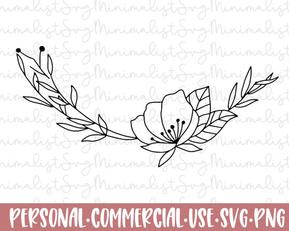Wildflower Wreath Svg Cute Svg Files for Cricut Commercial - Etsy