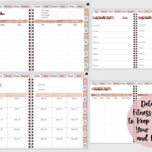 2021 Rose Gold Digital Planner, 2021 Digital Planner for Tablets, 2021 ...