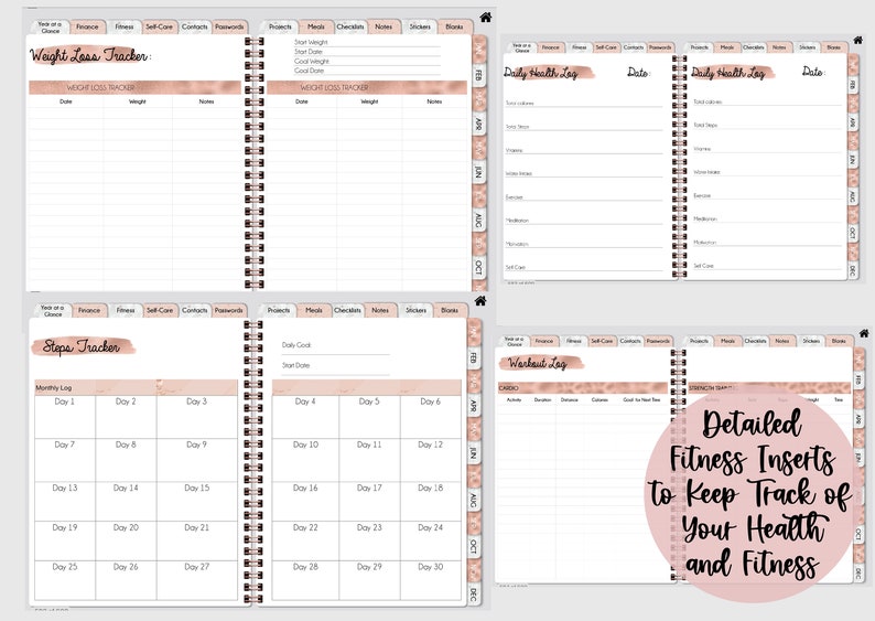 2021 Rose Gold Digital Planner 2021 Digital Planner for | Etsy
