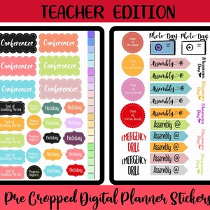 Digital Teacher Sticker Book, Digital Budget Stickers, Planner Sticker ...
