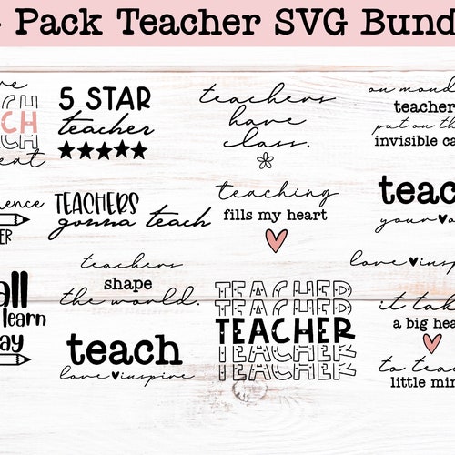 Teacher Svg Bundle Teacher Png Svg Teacher Svg for Cricut - Etsy