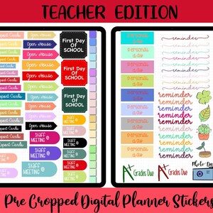 Digital Teacher Sticker Book, Digital Budget Stickers, Planner Sticker ...