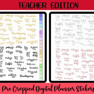Digital Teacher Sticker Book, Digital Budget Stickers, Planner Sticker ...