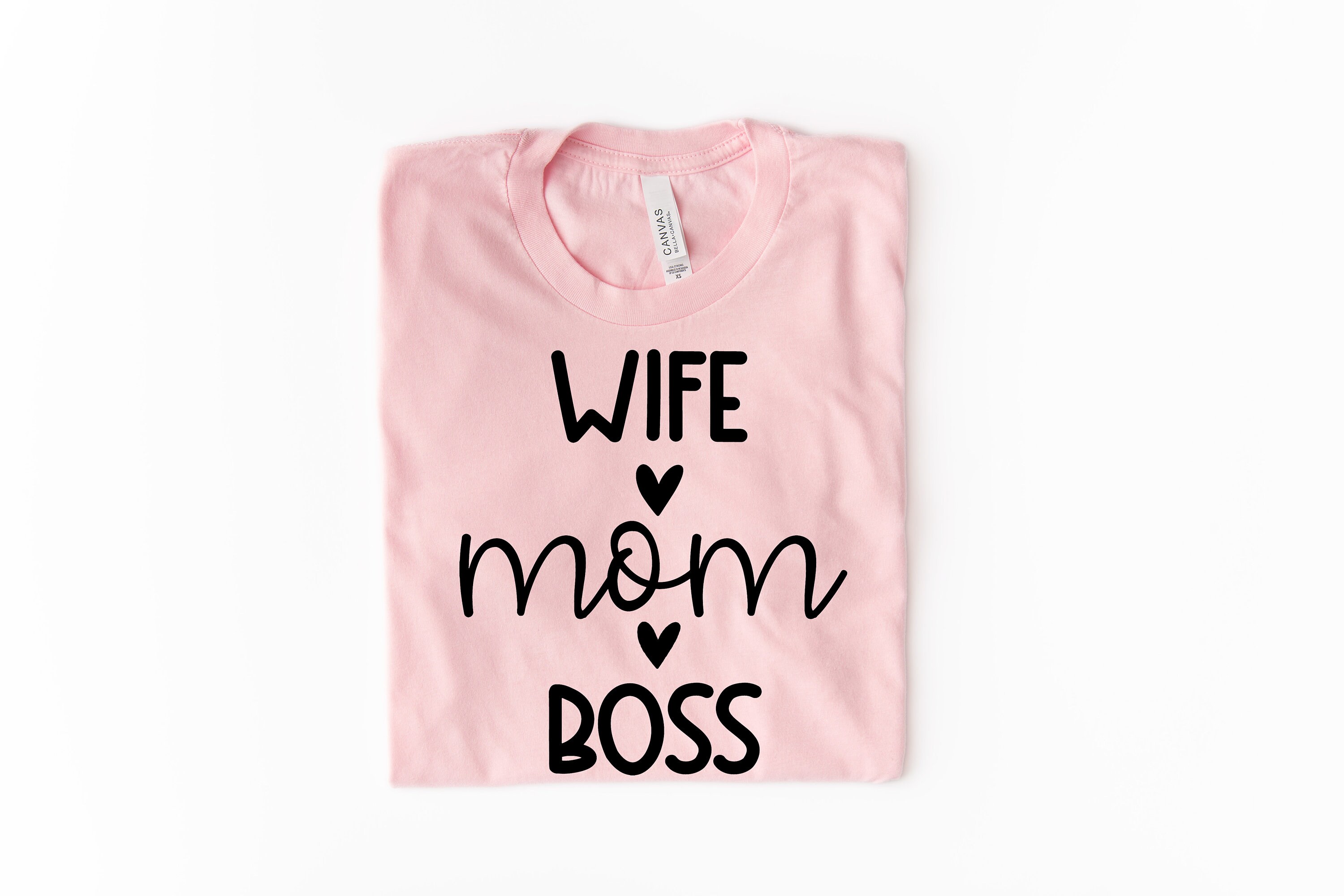 Wife Mom Boss Heart Svg For Cricut Commercial Use Cut Files Etsy