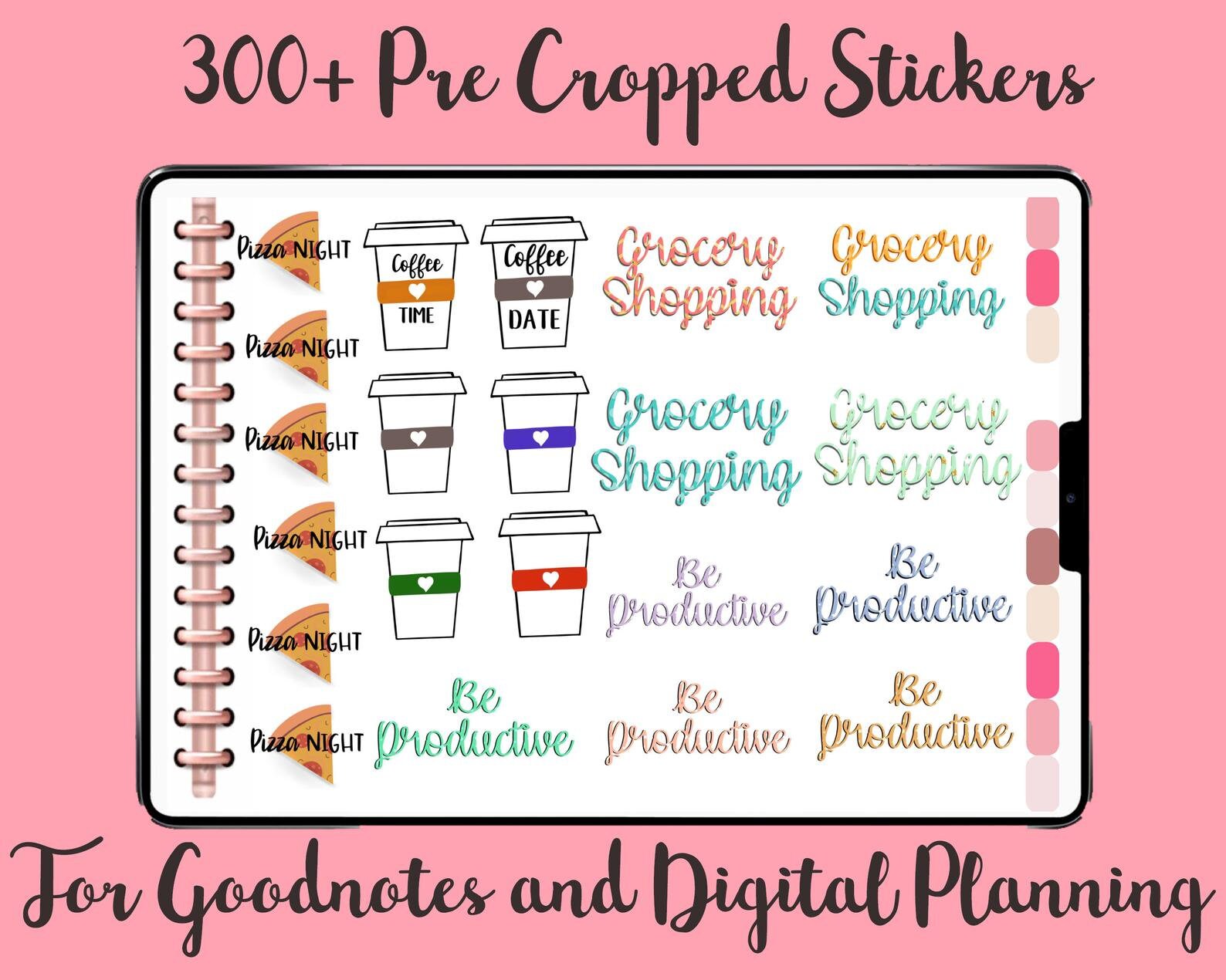 Digital Sticker Book Rose Gold Digital Stickers Ipad Planner - Etsy