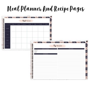 Navy and Rose Gold Digital Planner, Undated Digital Planner for Tablets ...