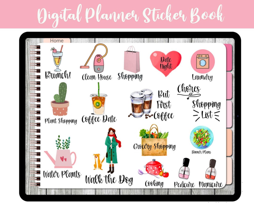 Digital Planner Stickers, Digital Sticker Book - Everyday Essentials ...