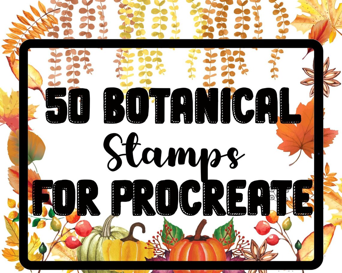 Procreate Fall Stamp Kit Botanical Brush Set Procreate | Etsy