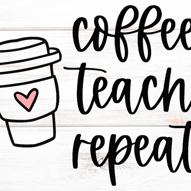 Teacher Coffee Svg - Etsy