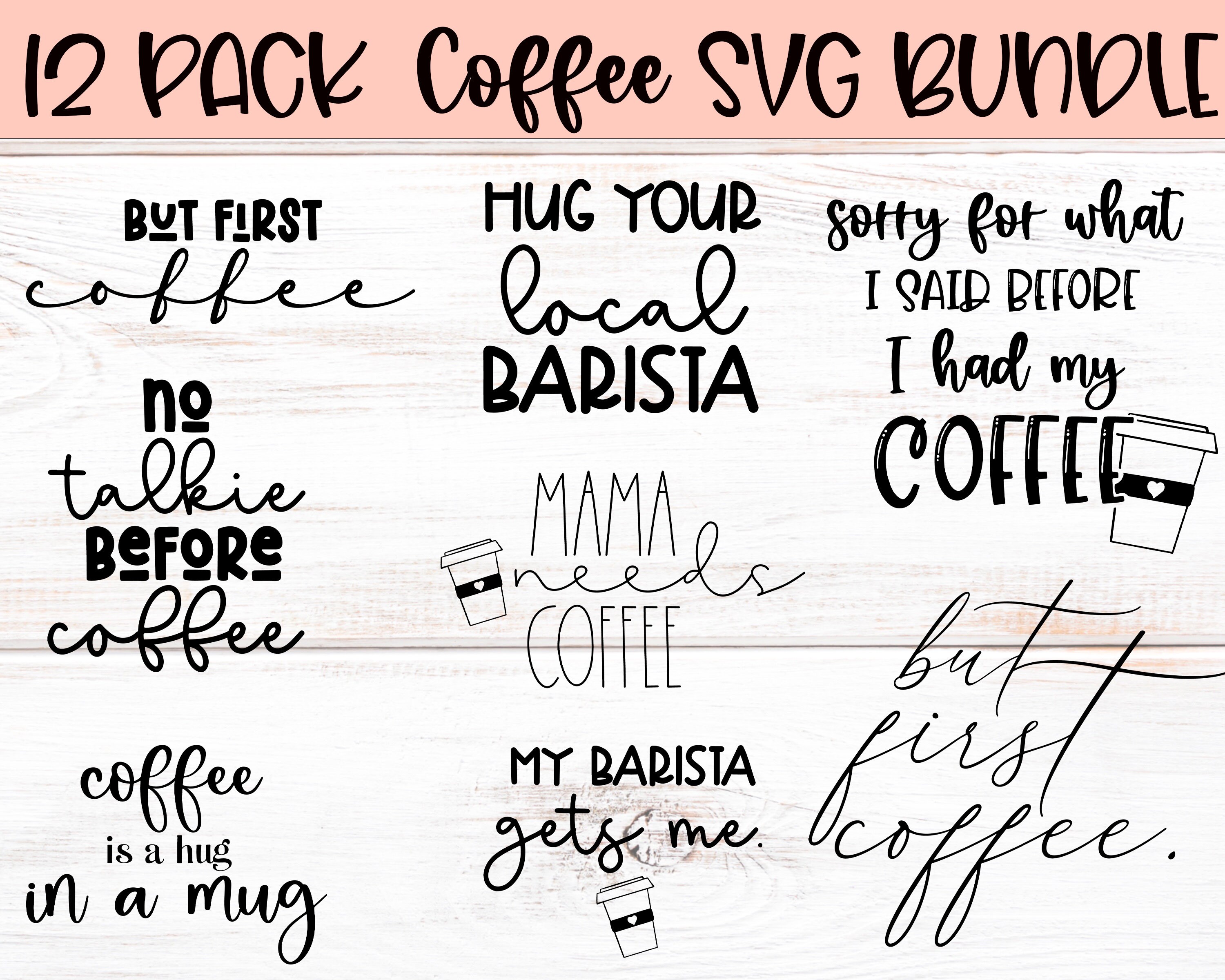 Coffee Svg Bundle Coffee Svg Coffee Lover svg for Cricut | Etsy