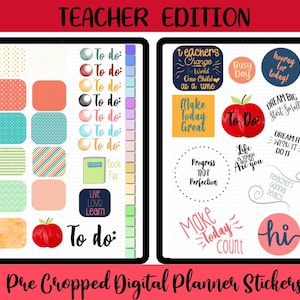 Digital Teacher Sticker Book, Digital Budget Stickers, Planner Sticker ...