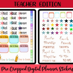 Digital Teacher Sticker Book, Digital Budget Stickers, Planner Sticker ...