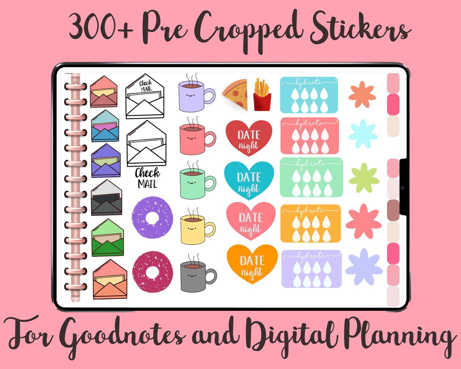 Digital Sticker Book Rose Gold Digital Stickers Ipad Planner - Etsy