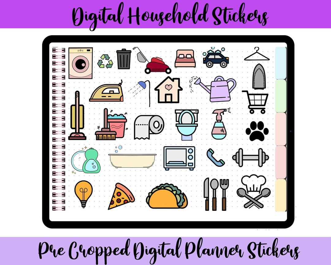 Digital Planner Stickers, Digital Sticker Book, Digital Chores Stickers ...