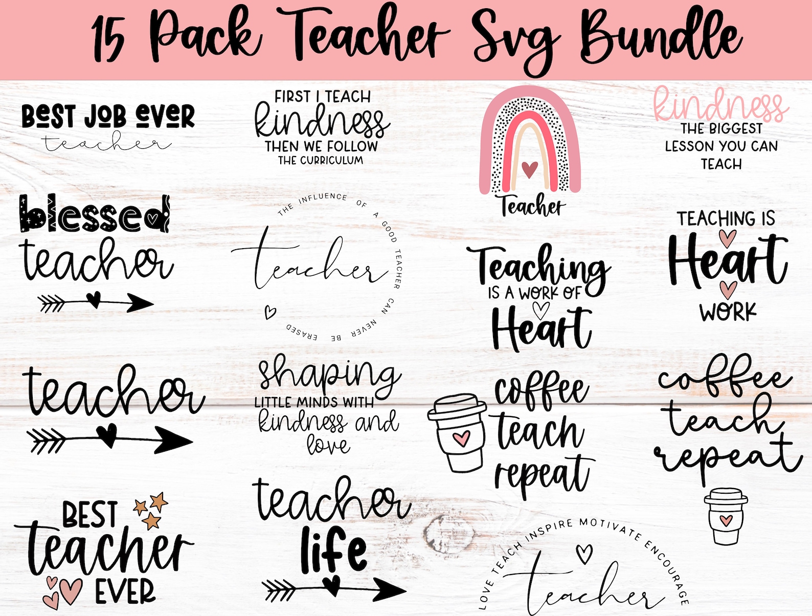Teacher Svg Bundle, Teacher Png Svg, Teacher Svg for Cricut, Svg Files ...