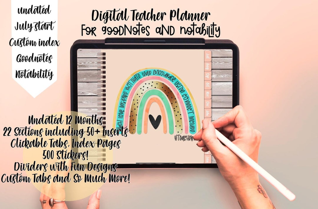 Digital Teacher Planner, Goodnotes Teacher Planner, Teacher Planner for ...