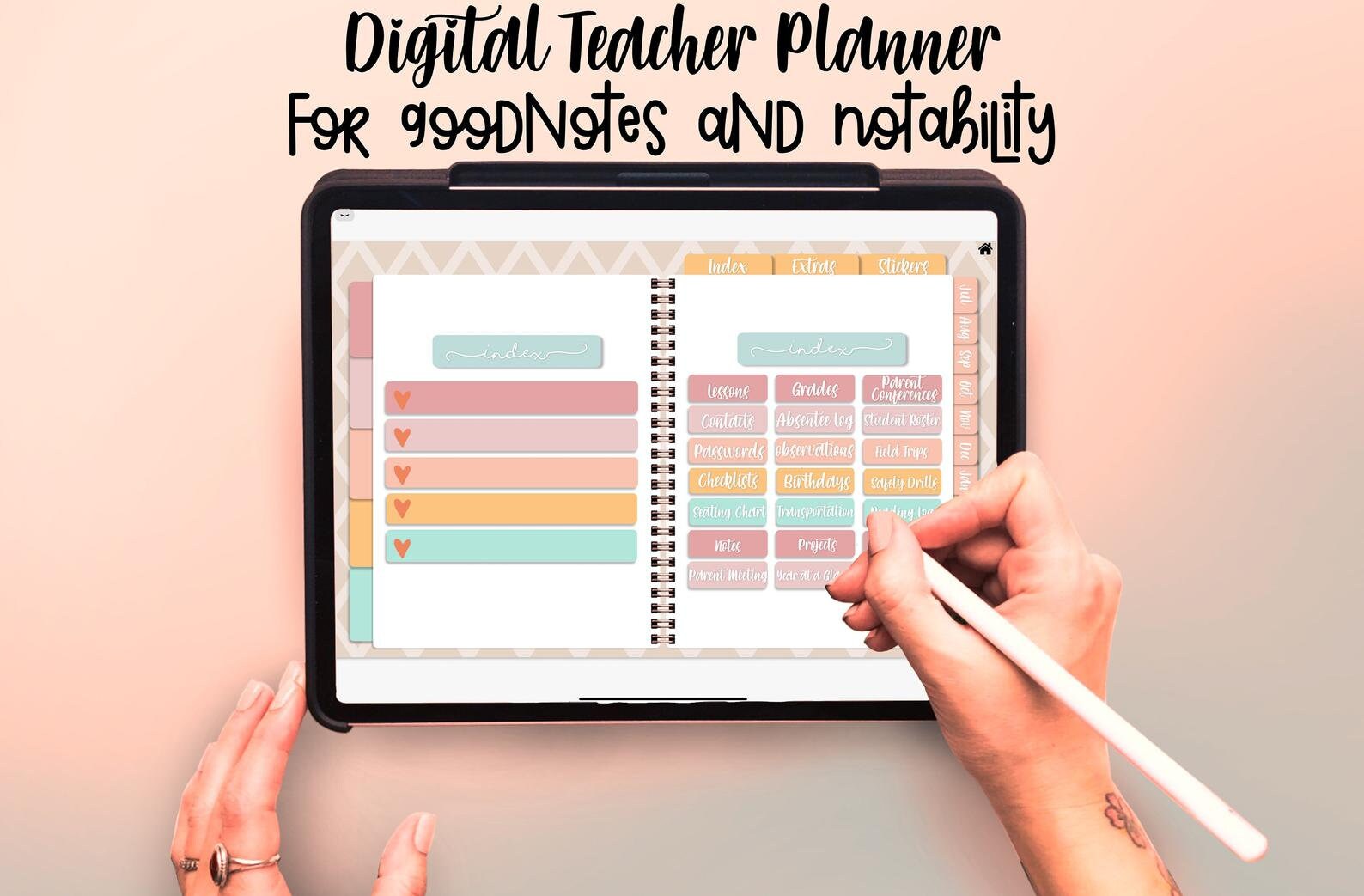 Digital Teacher Planner, Goodnotes Teacher Planner, Teacher Planner for ...