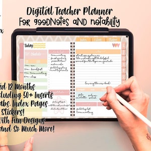 Digital Teacher Planner, Goodnotes Teacher Planner, Teacher Planner for ...