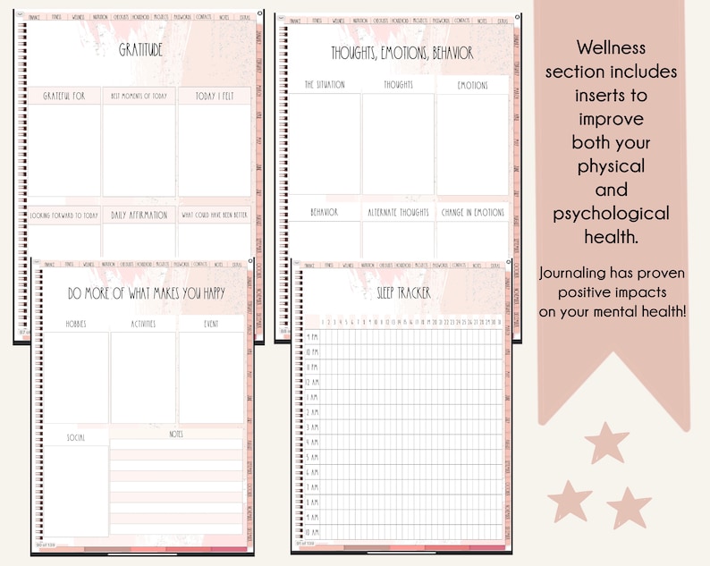 Digital Life Planner Vertical Digital Planner Undated | Etsy