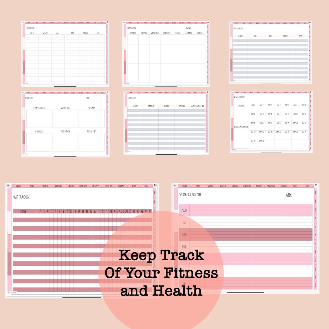 Undated White Digital Planner Minimalist Digital Planner for - Etsy