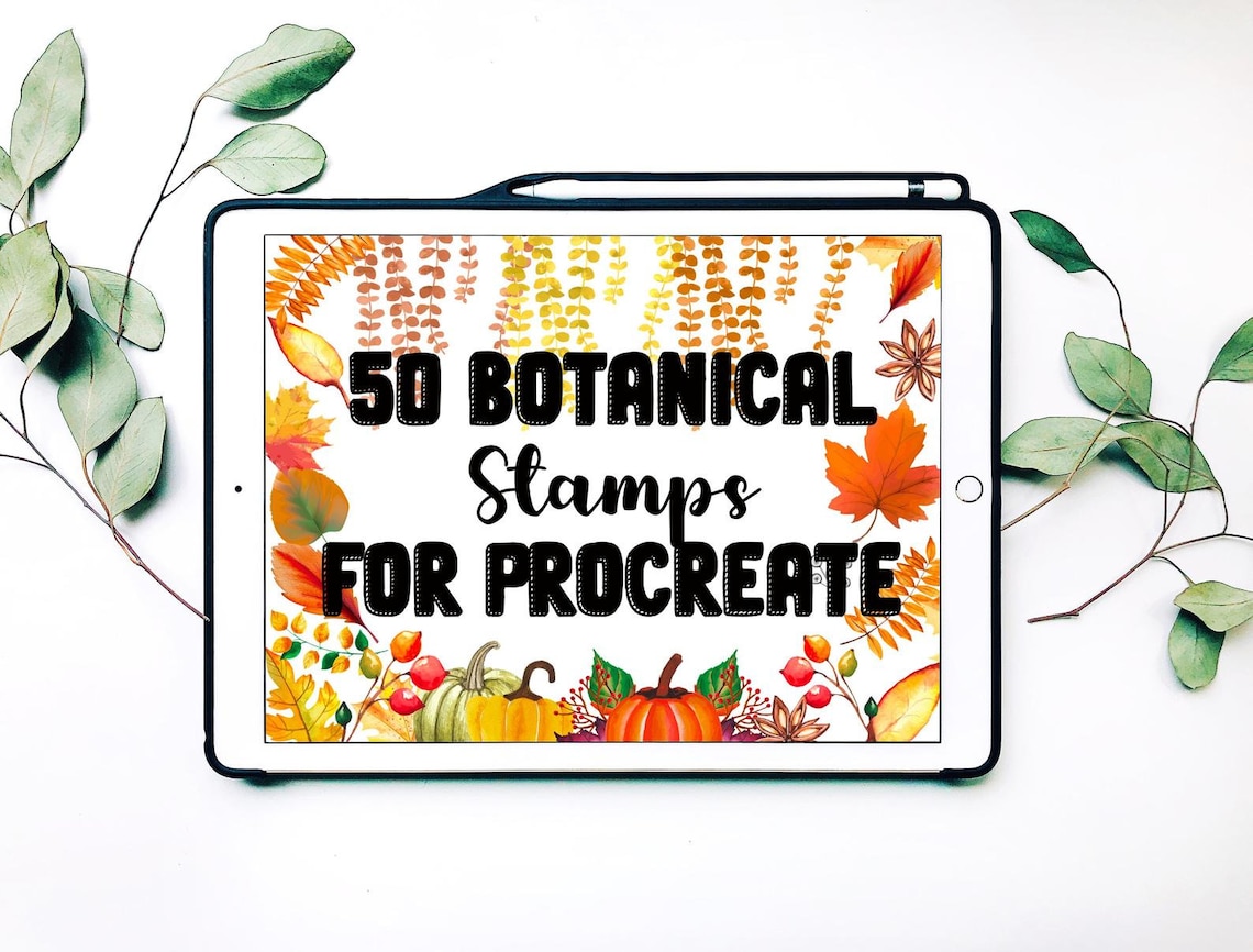 Procreate Fall Stamp Kit Botanical Brush Set Procreate | Etsy
