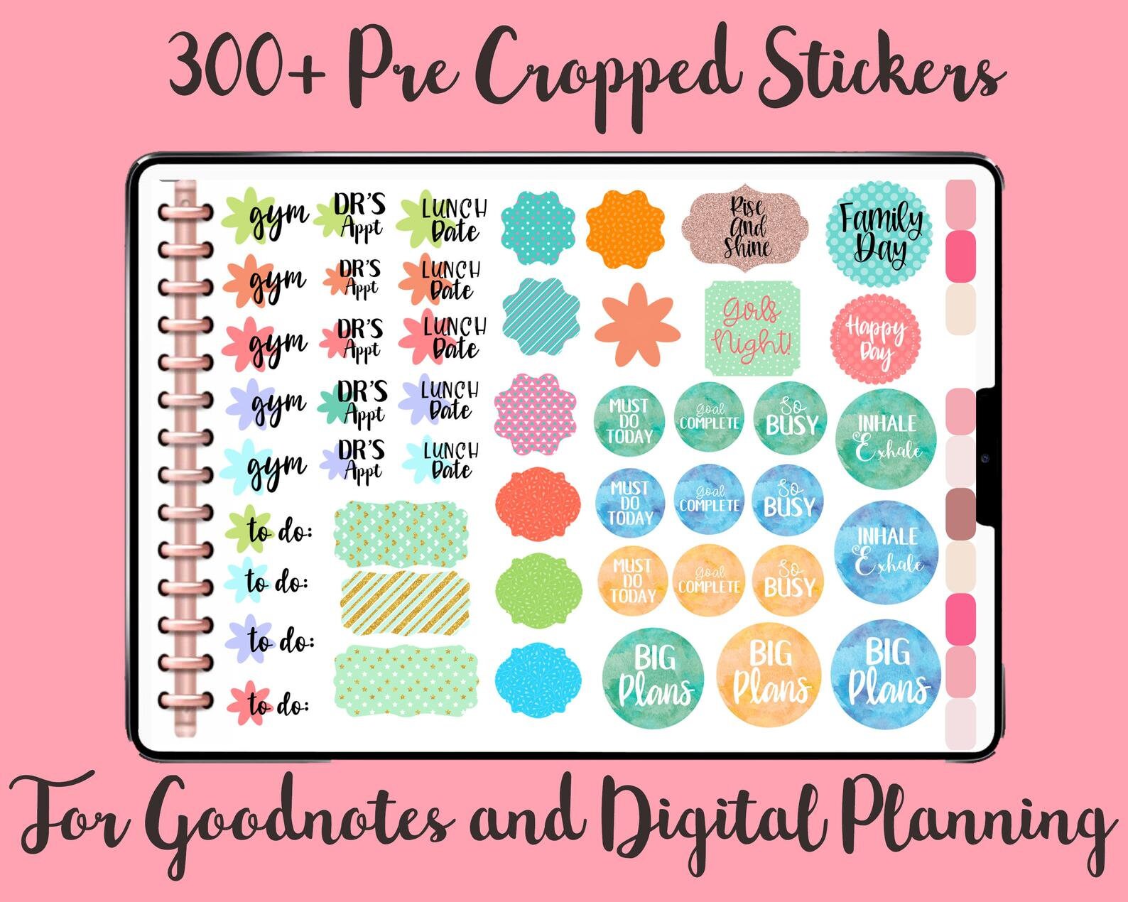 Digital Sticker Book Rose Gold Digital Stickers Ipad Planner | Etsy