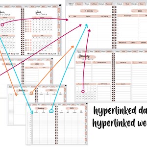 2021 Rose Gold Digital Planner, 2021 Digital Planner for Tablets, 2021 ...