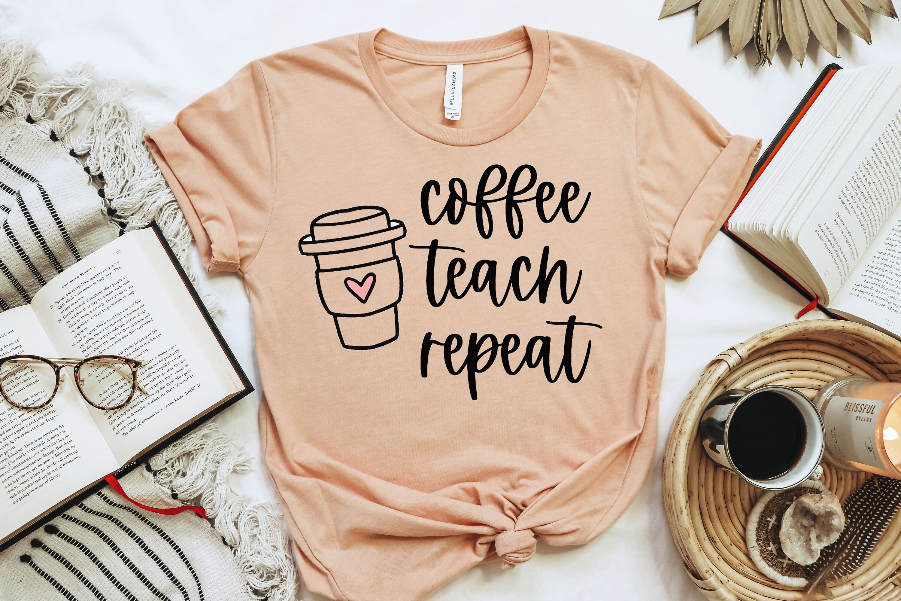 Coffee Teach Repeat Svg, Teacher Svg, Teacher Svg for Cricut, Cute ...