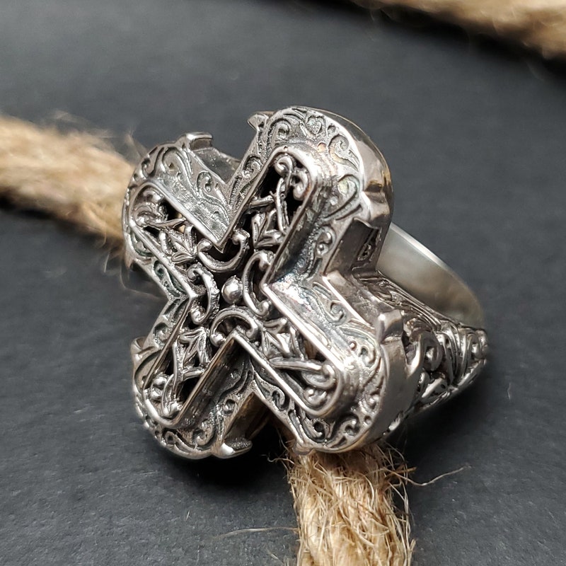 Sterling Silver 925 Cross Ring - Etsy