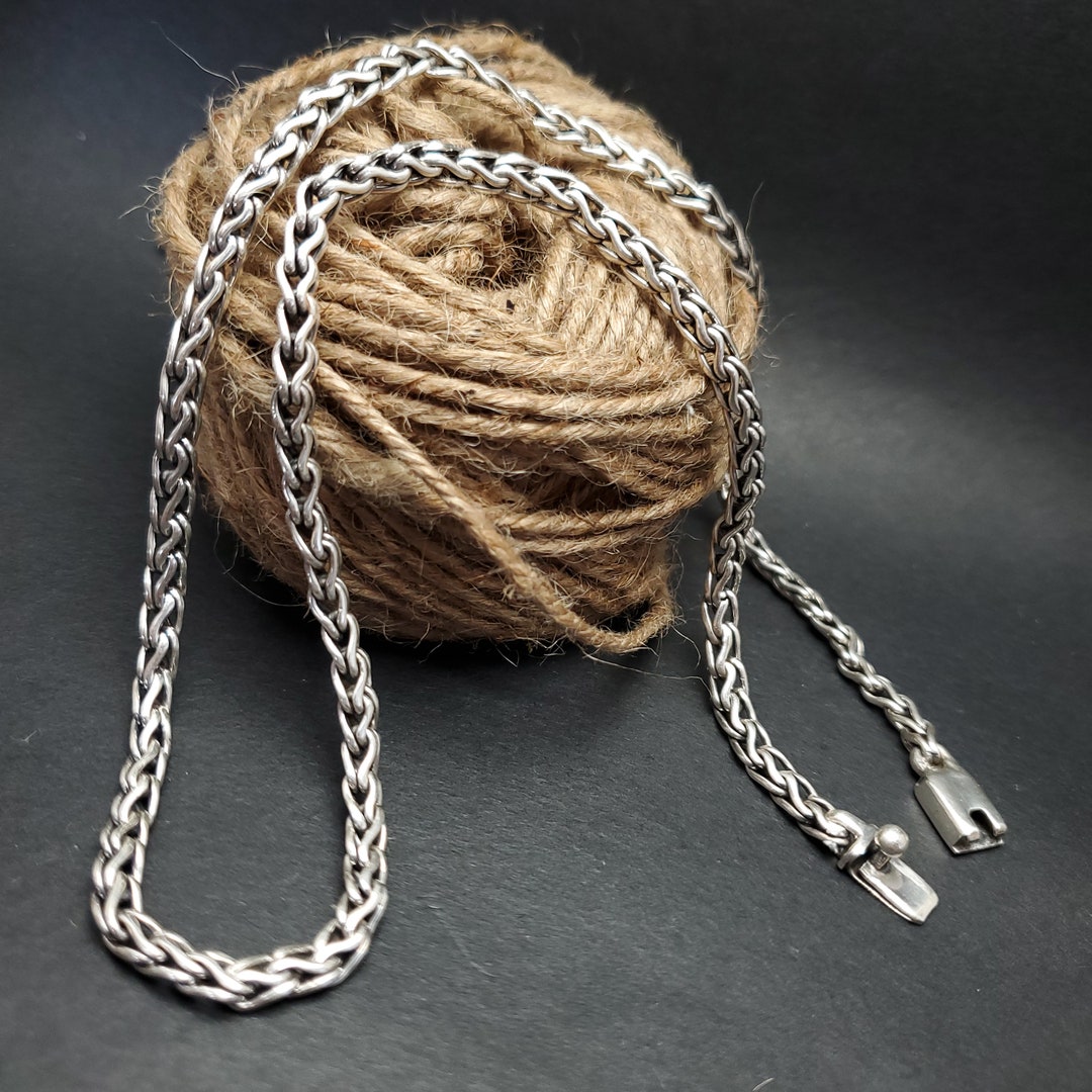 Silver Chain, 950 Sterling Silver, Handmade, Unisex Chain, Chain ...