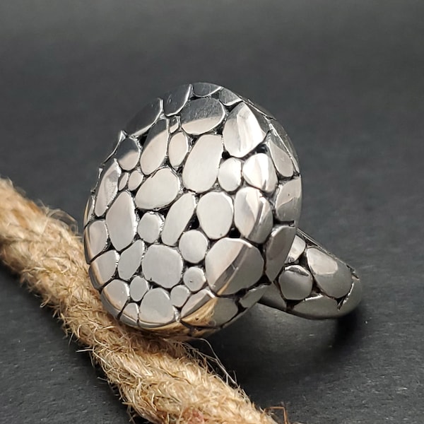 Chunky Silver Ring - Etsy
