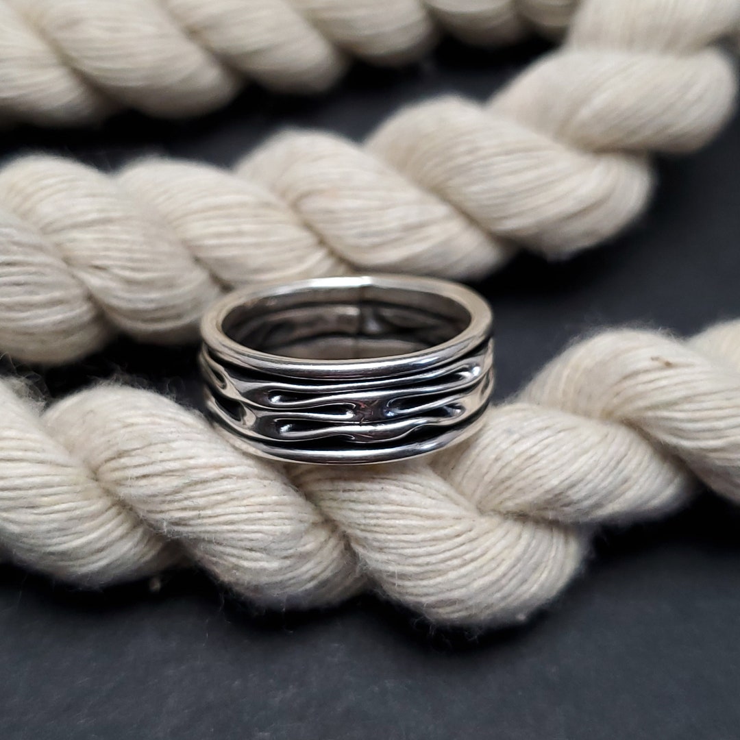 Chunky silver ring, 925 sterling silver, handmade, unisex ring, bold ...