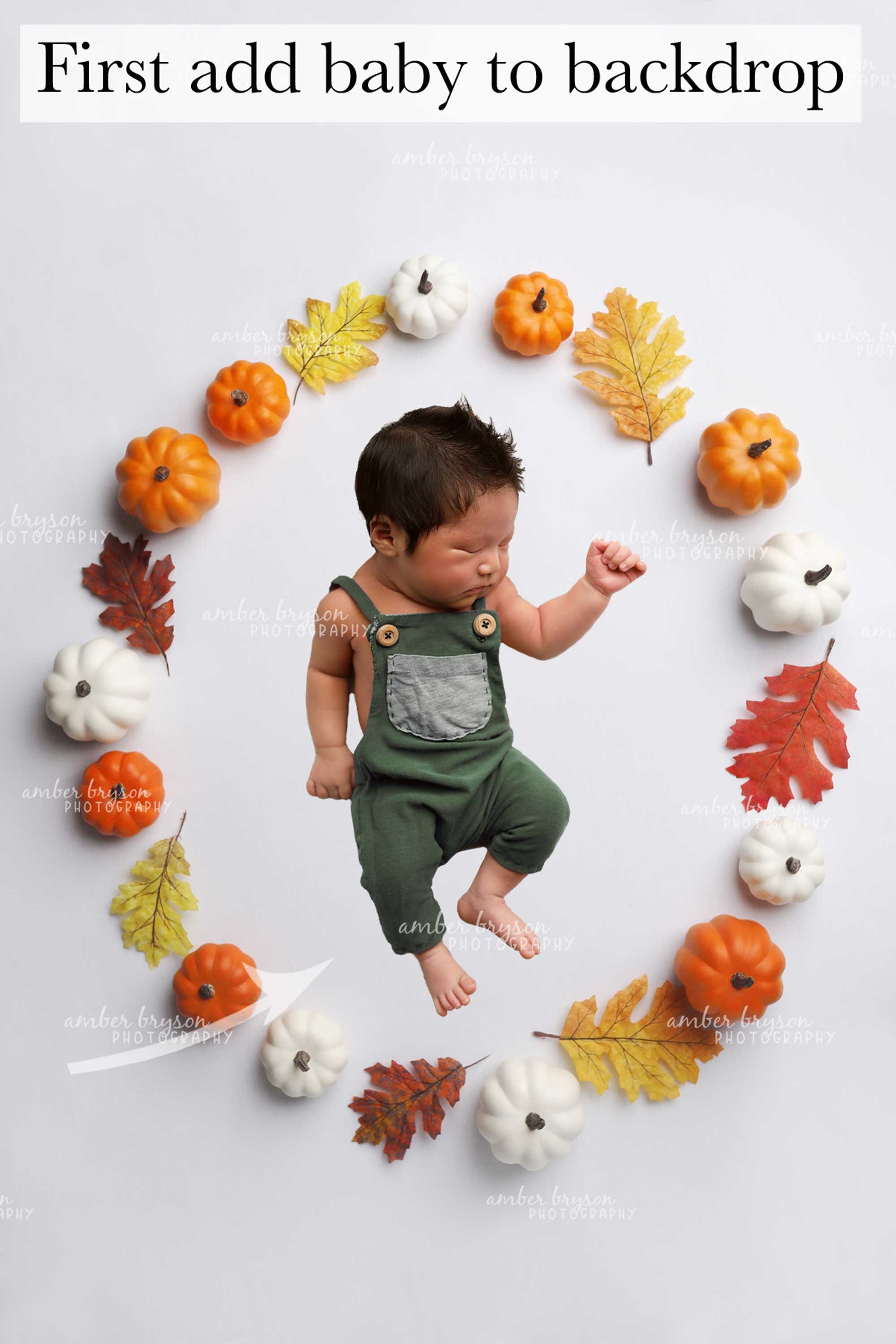 Fall Newborn Digital Backdrop, Fall Baby Background, Fall Newborn Photo ...