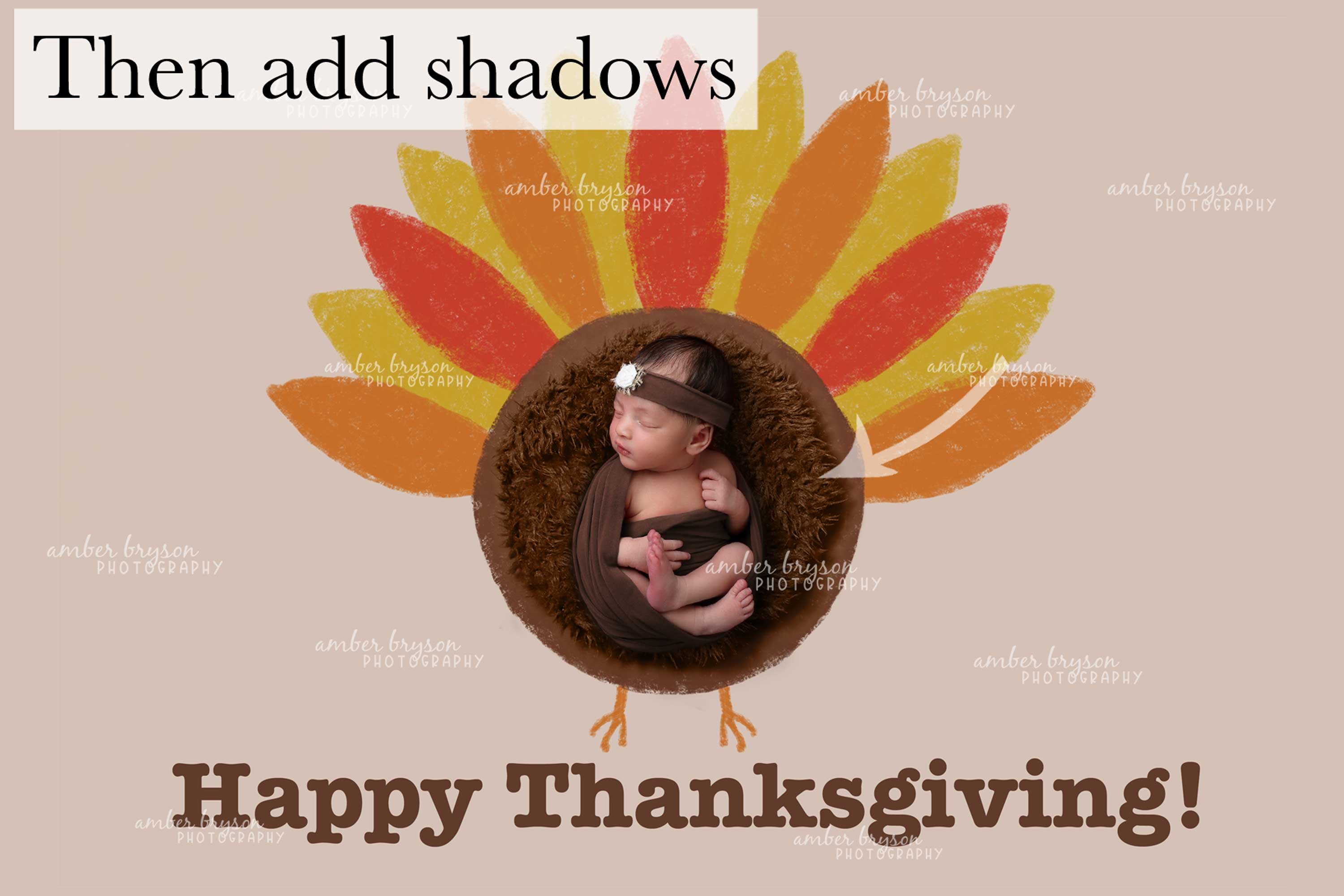 Thanksgiving Newborn Digital Backdrop, First Thanksgiving, Baby Fall ...