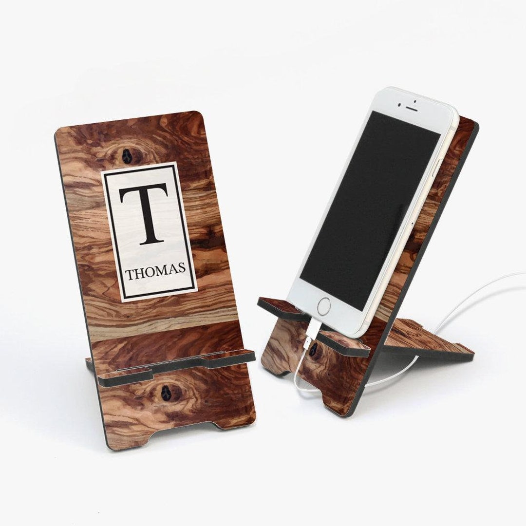 Custom Wooden Design Cell Phone Stand - Etsy