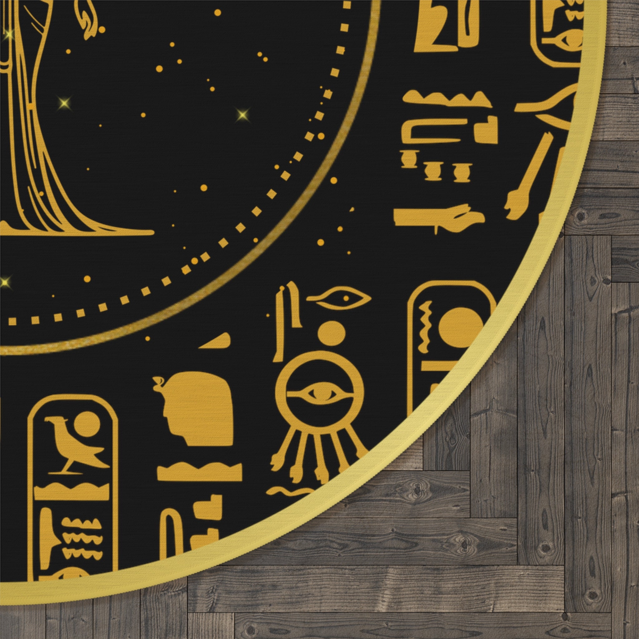 Egyptian Goddess Meditation / Ritual Rug, Round Rug, Meditation and ...