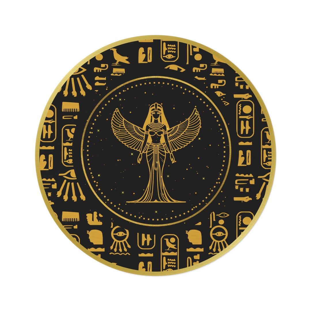 Egyptian Goddess Meditation / Ritual Rug, Round Rug, Meditation and ...