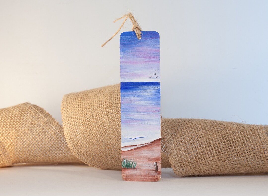 Hand Painted Ocean Bookmark Seascape Painting on Bookmark - Etsy