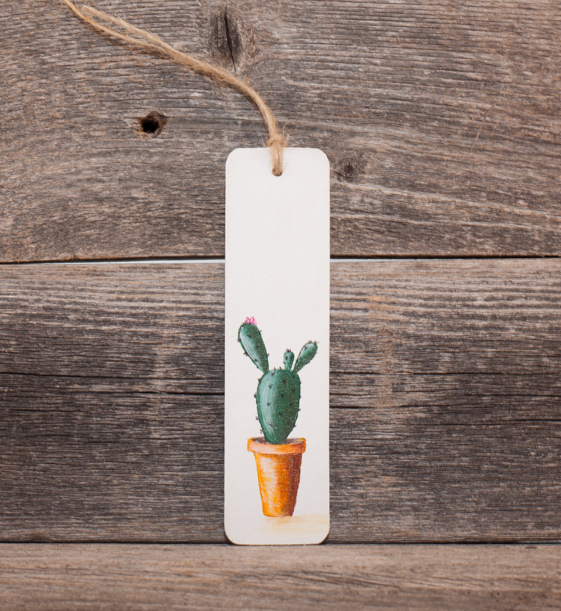 Cactus plant bookmark Hand painted bookmark Succulent | Etsy
