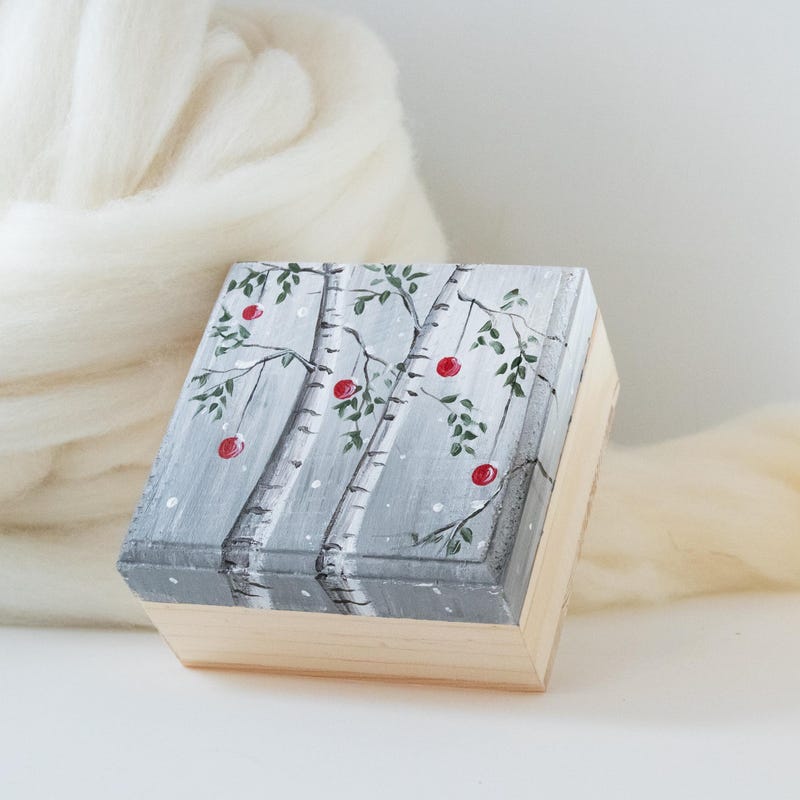 Painted Wooden Box - Etsy
