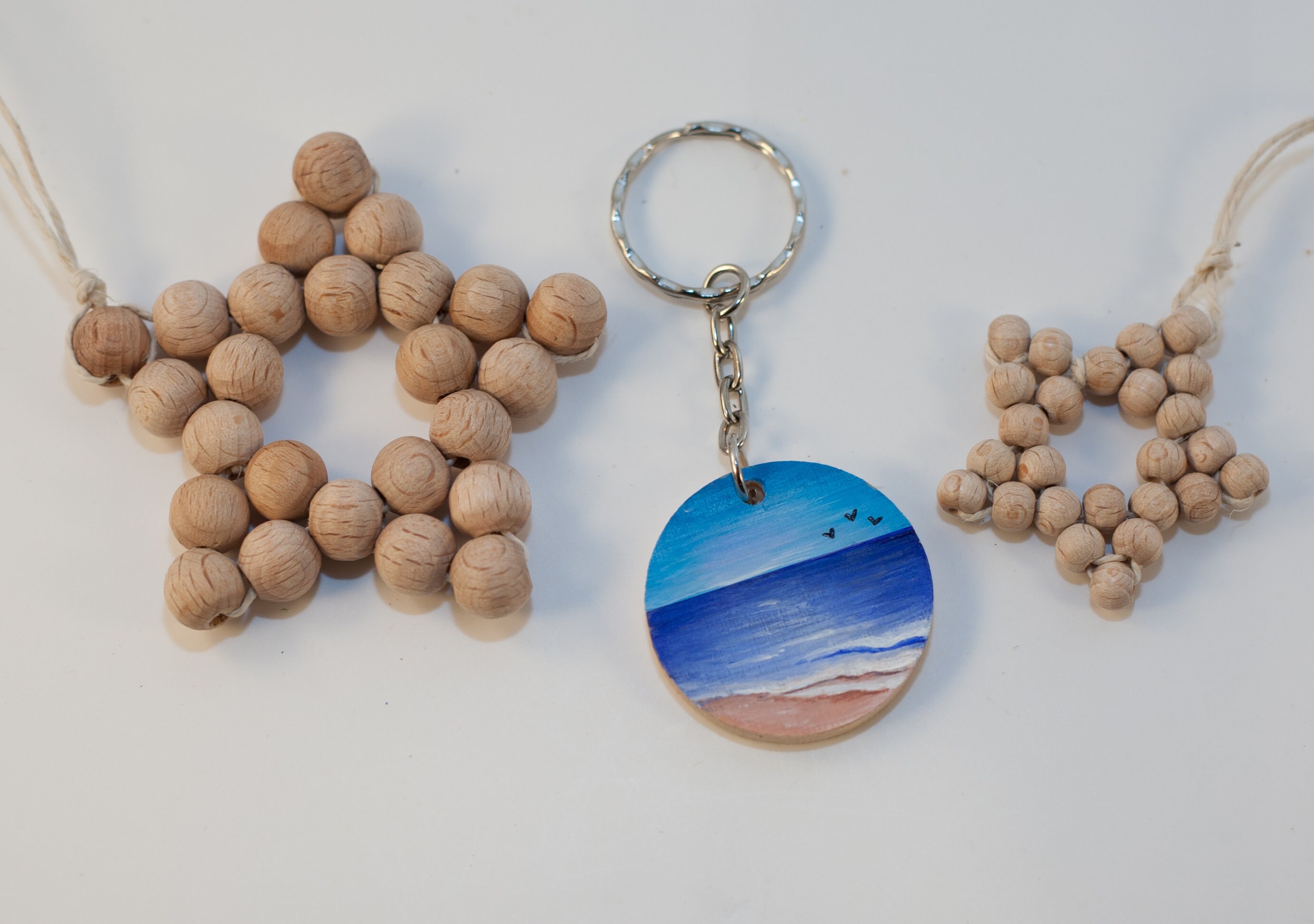 Hand Painted Ocean Keychain Seascape Keychain Beach House - Etsy UK