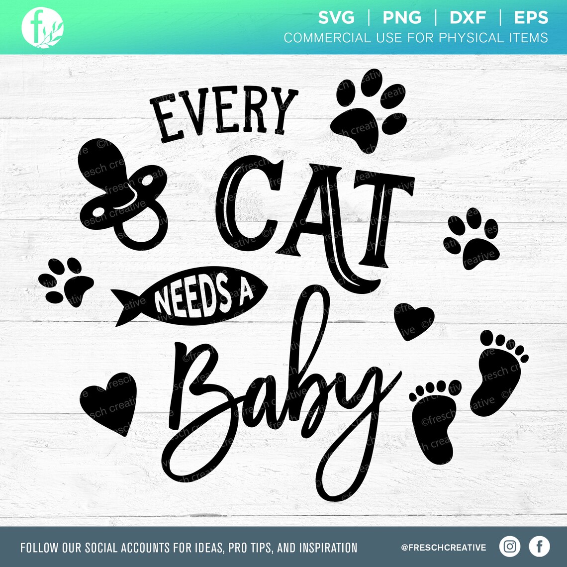 Every Cat Needs a Baby SVG Cut File Pregnancy Announcement | Etsy