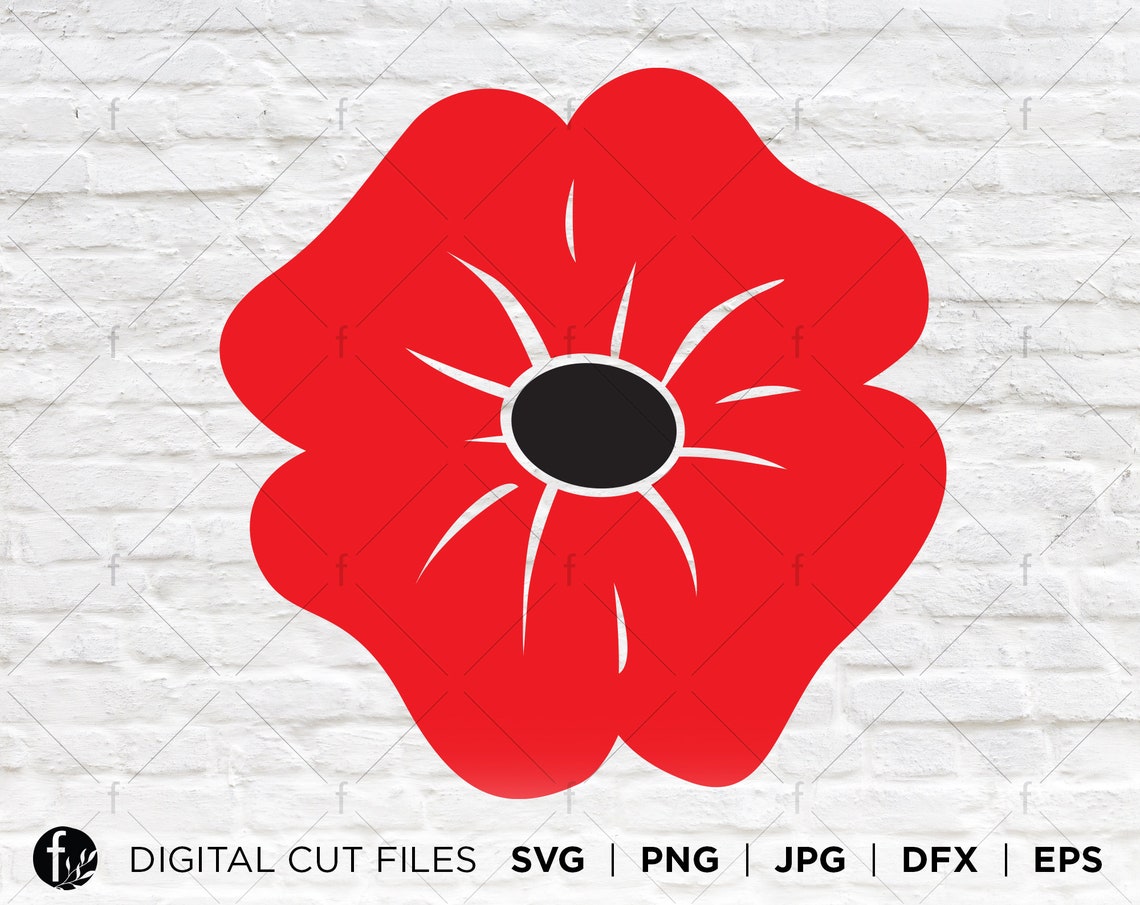 Remembrance Day Poppy / Simple SVG Design Cut File / Honour - Etsy